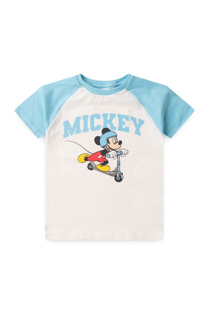 Camiseta Infantil Masculina Mickey Off White
